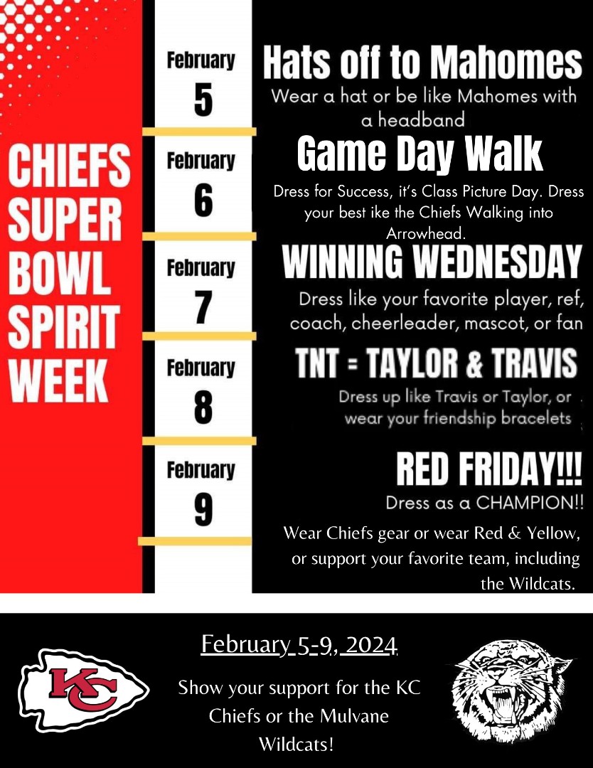 Mulvane School District USD 263 - MGS SUPER BOWL SPIRIT WEEK!